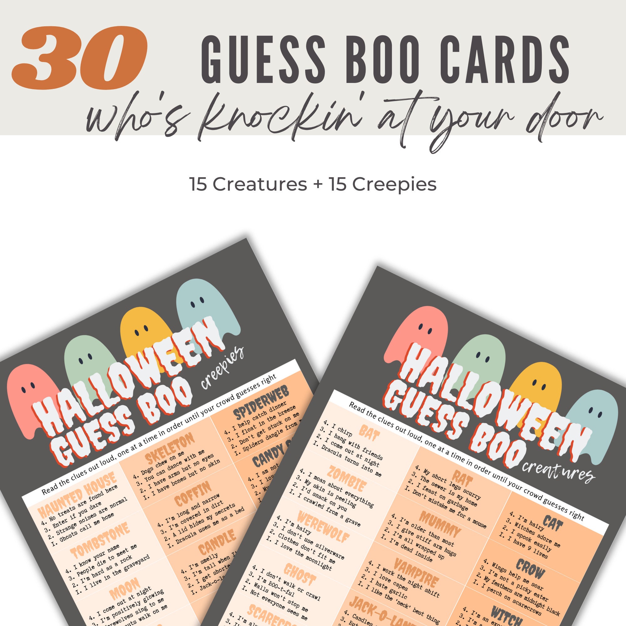 8 Printable Halloween Games for Kids for School Party or Family Game ...