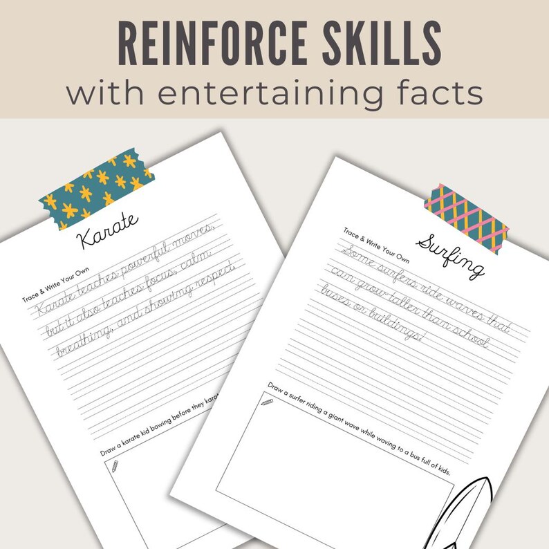 Cursive Handwriting Practice Worksheets for Kids Sports Edition ...