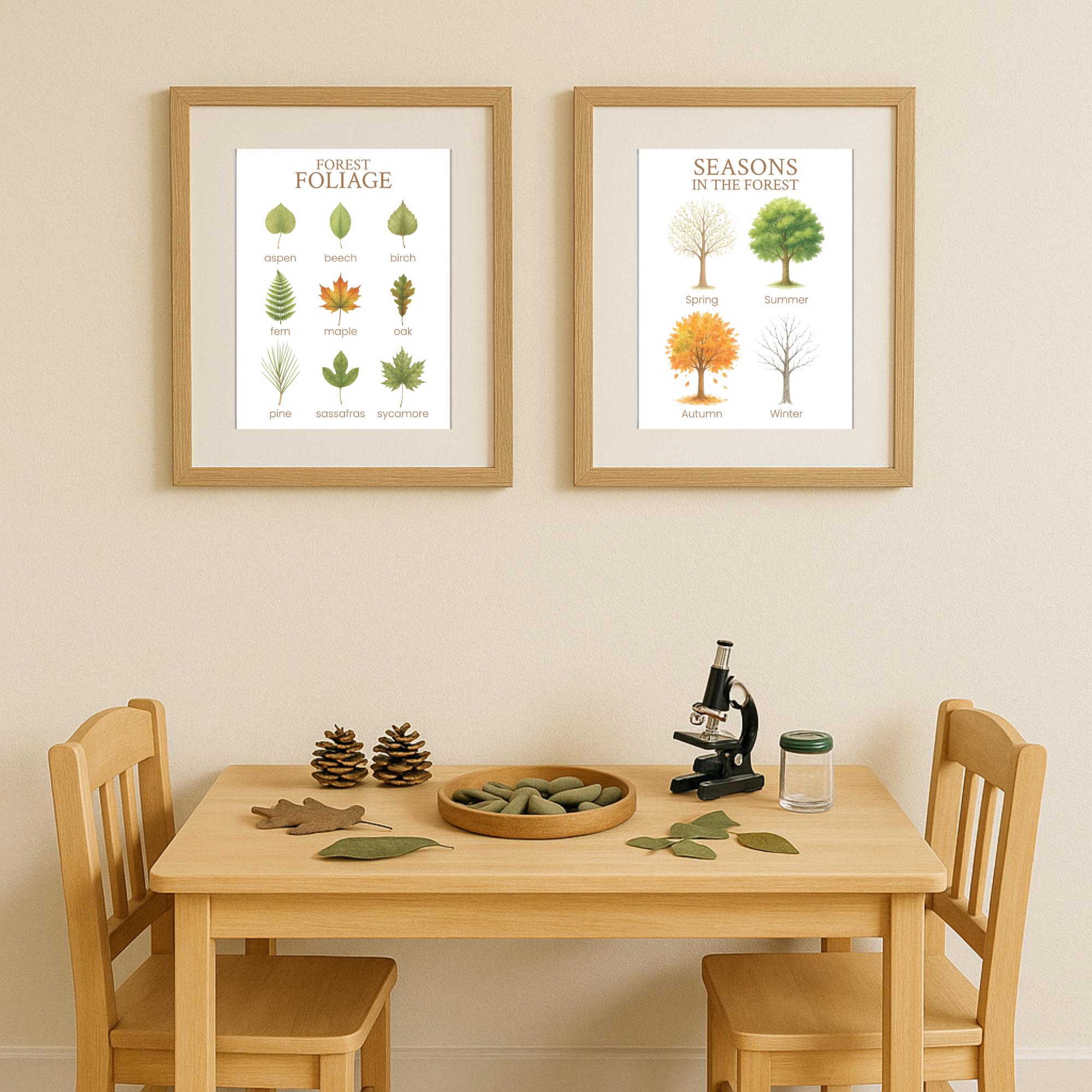 Woodland Early Learning Set of Printables, Gentle Classroom or Forest ...