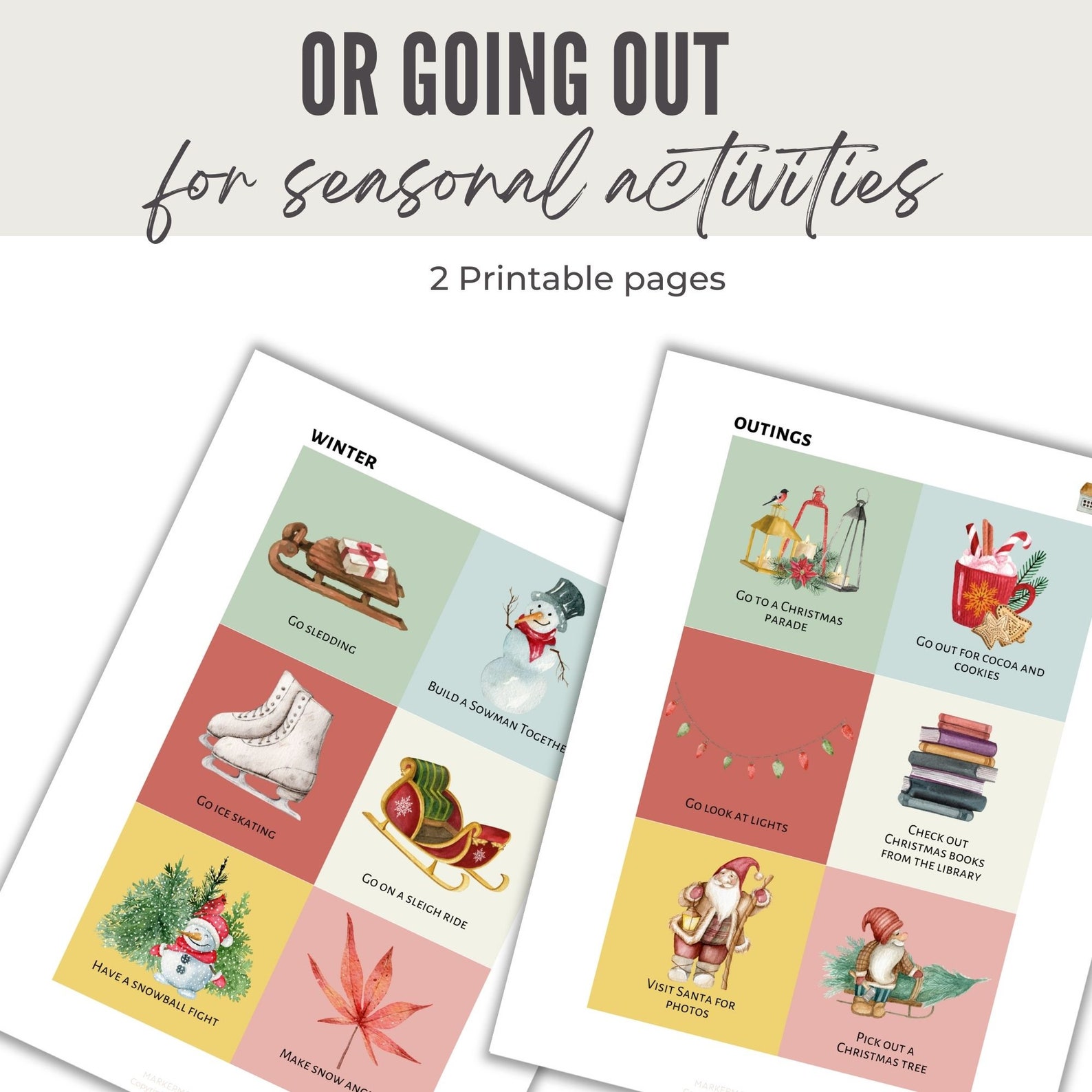 Printable Advent Activity for Kids and Families, DIY Kids Advent ...