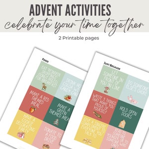Printable Kids Advent Activity for Families, DIY Kids Advent Calendar ...