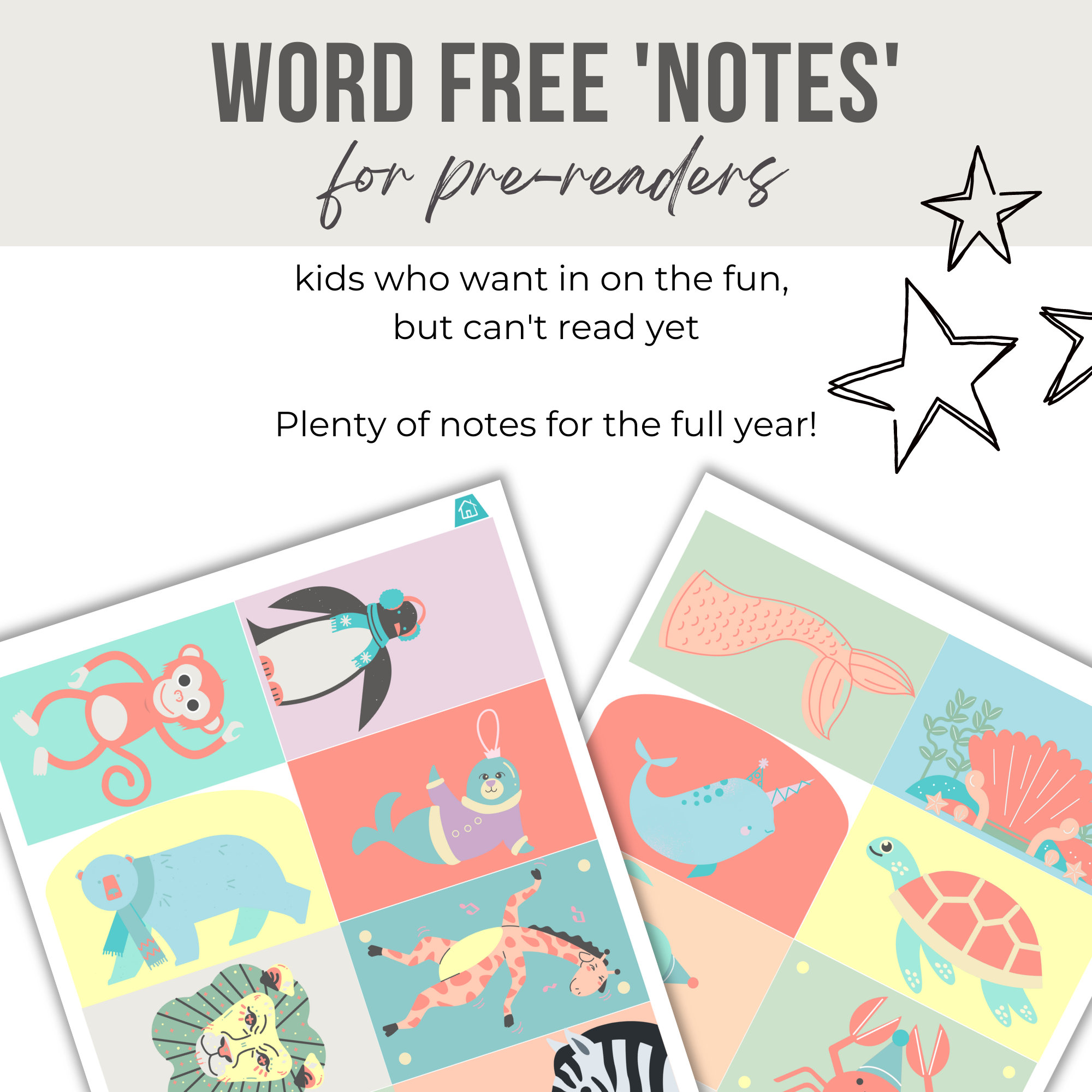 Printable Lunchbox Notes for Preschool and Kindergarten Boys and Girls ...