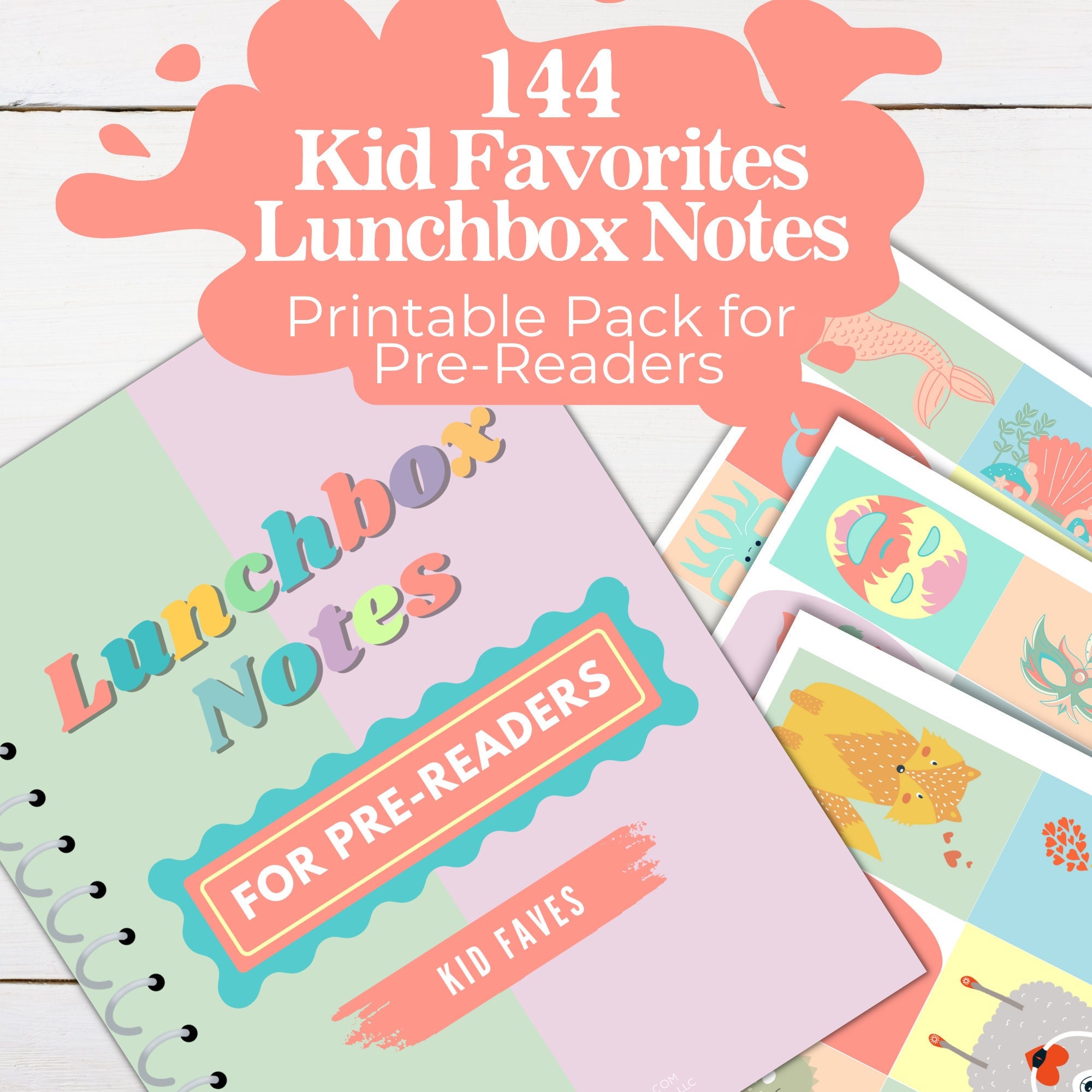 Printable Lunchbox Notes for Preschool and Kindergarten Boys and Girls ...