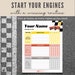 Race Car Editable Kids Morning Routine Chart, Kids Daily Checklist ...