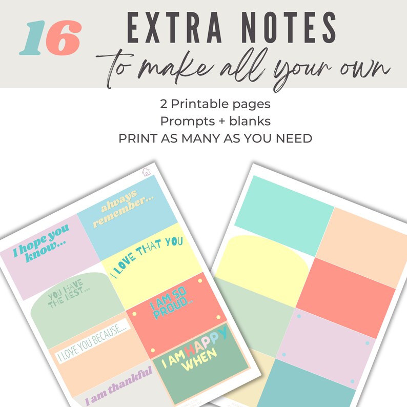 Printable Positive Affirmations Lunchbox Notes for Boys and Girls ...