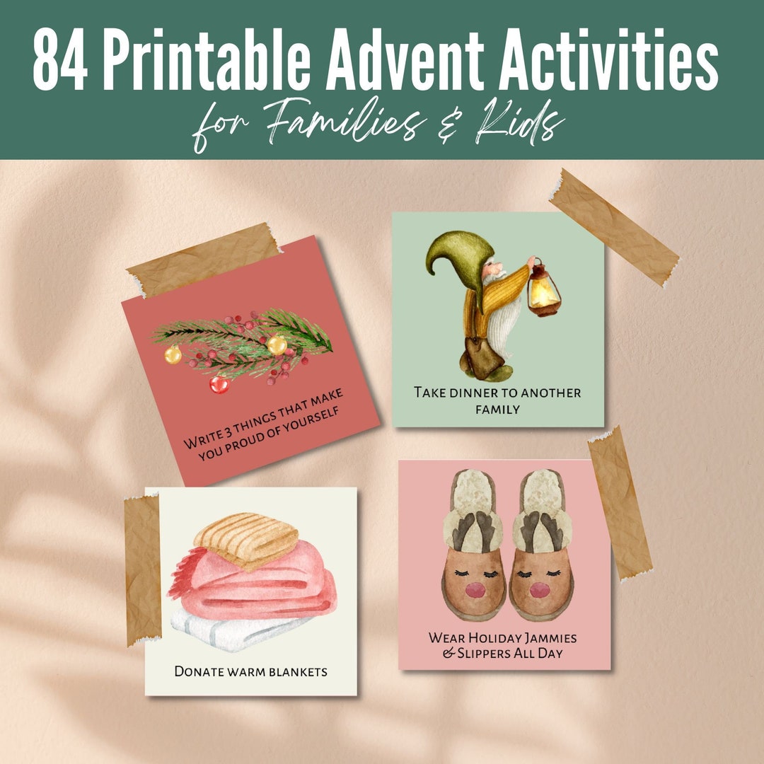 Printable Advent Activity for Kids and Families, DIY Kids Advent ...