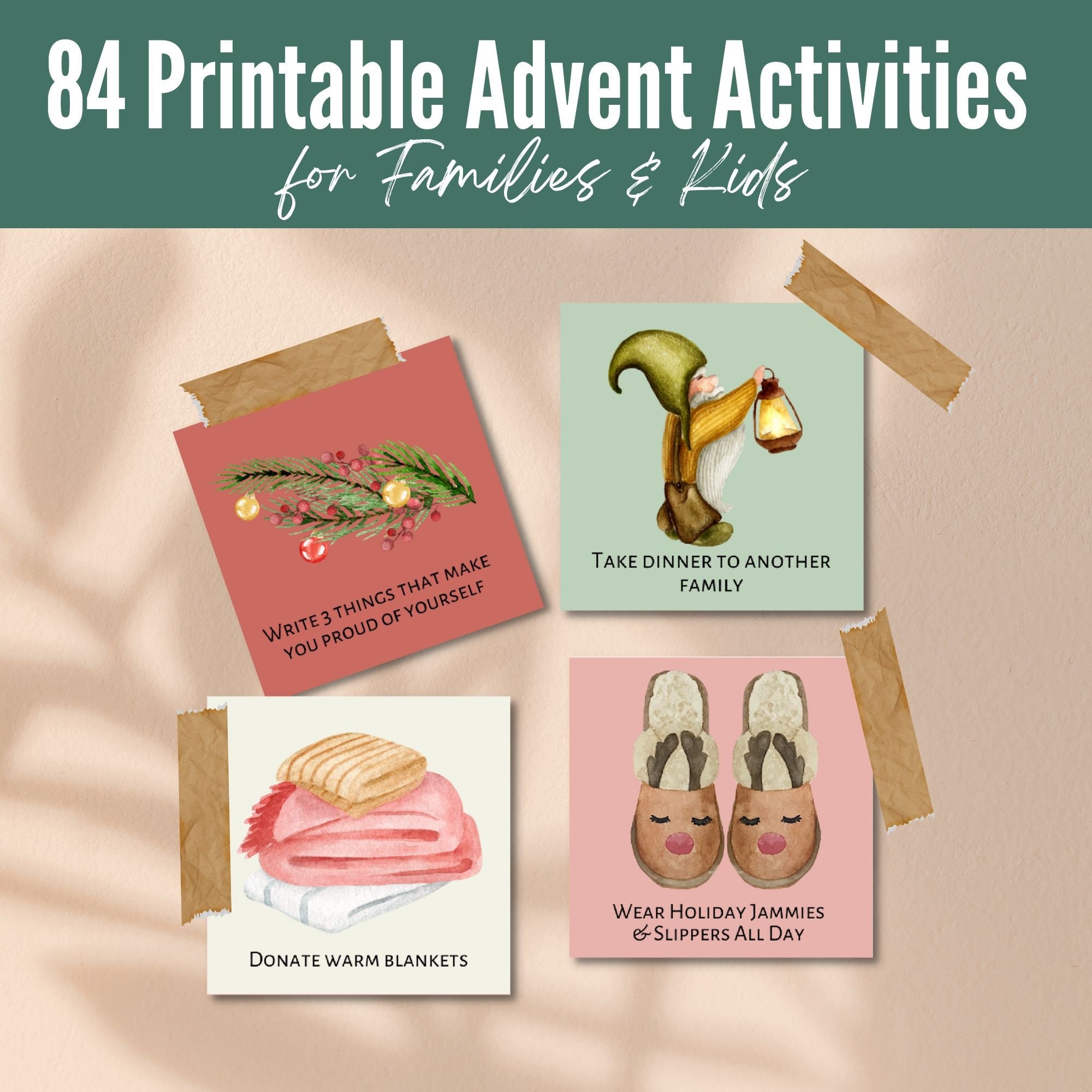 Printable Advent Activity for Kids and Families, DIY Kids Advent ...