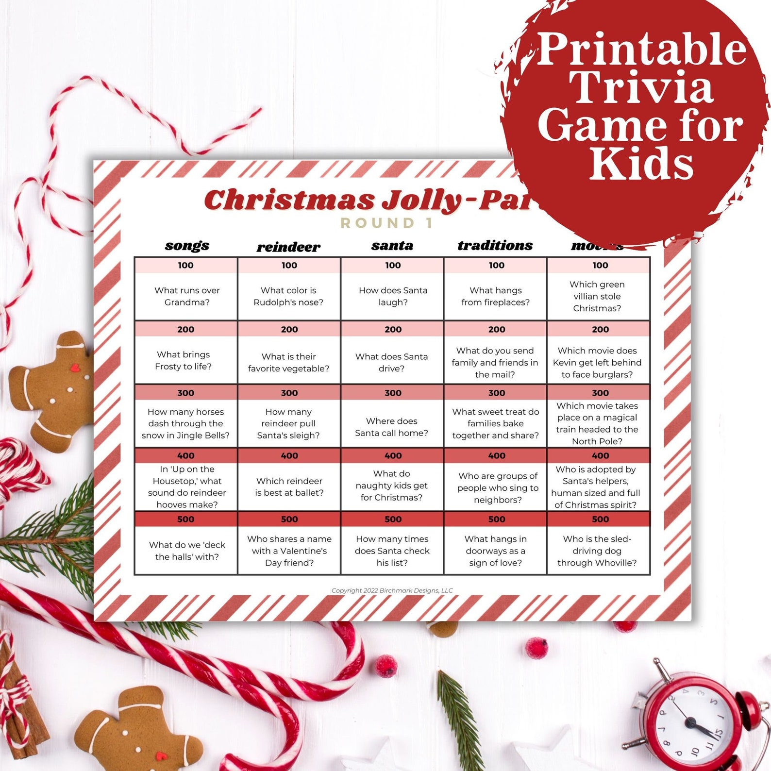 Printable Christmas Trivia Questions for Kids, Fun Holiday Trivia Game ...
