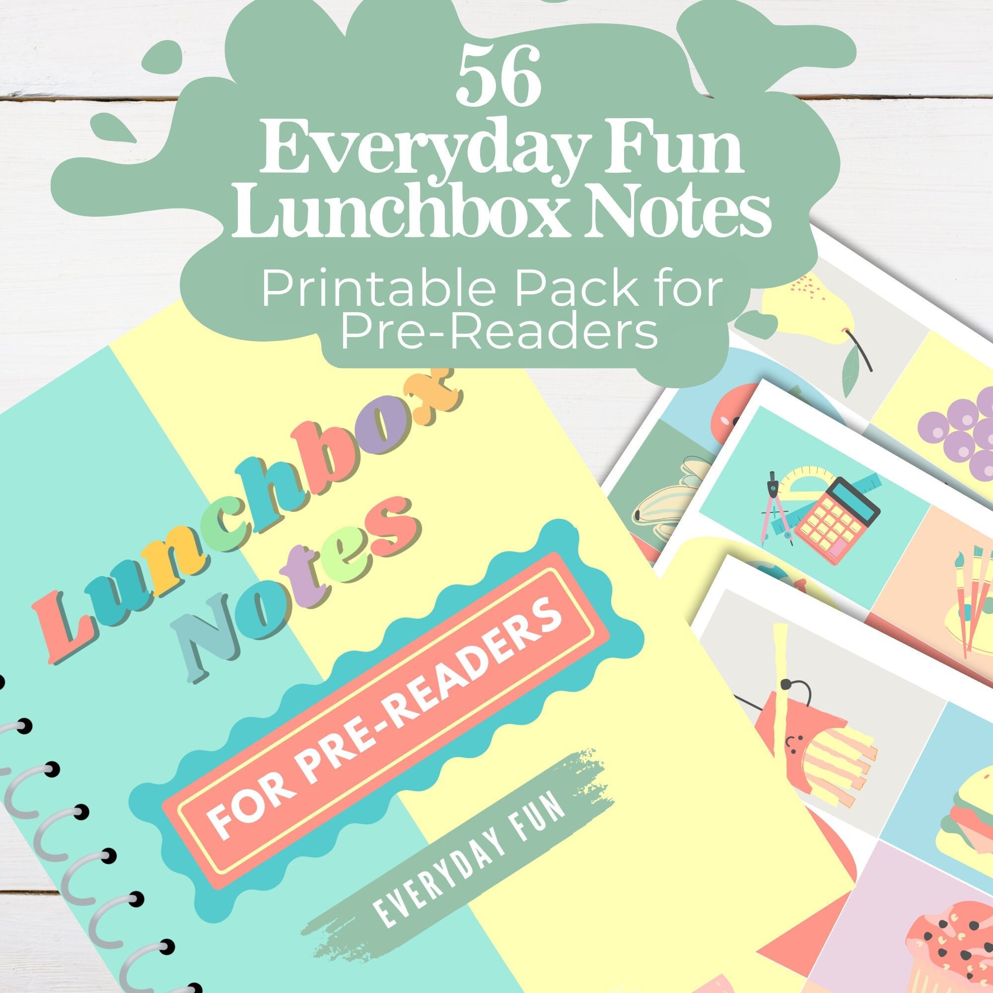 Printable Lunchbox Notes for Preschool and Kindergarten Boys and Girls ...