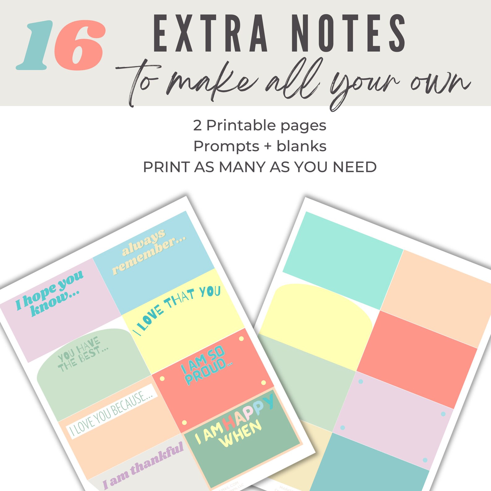 Printable Lunchbox Notes for Boys and Girls Just Because, Fruit, Veggie ...