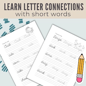 Cursive Handwriting Practice Worksheets for Kids, Printable Cursive ...