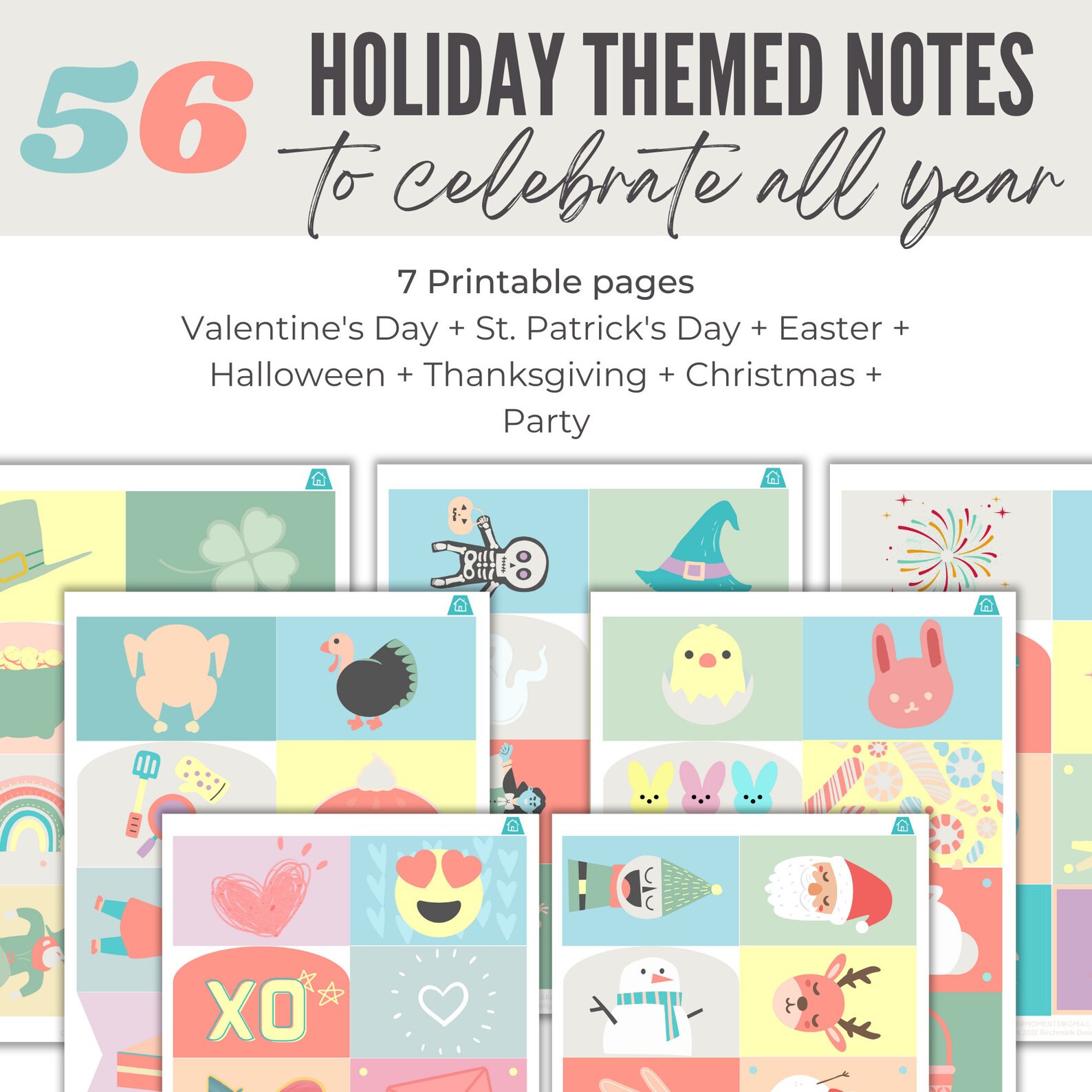 Printable Lunchbox Notes for Preschool and Kindergarten Boys and Girls ...