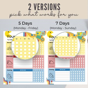 Gamer Editable Kids Morning Routine Chart, Kids Daily Checklist ...