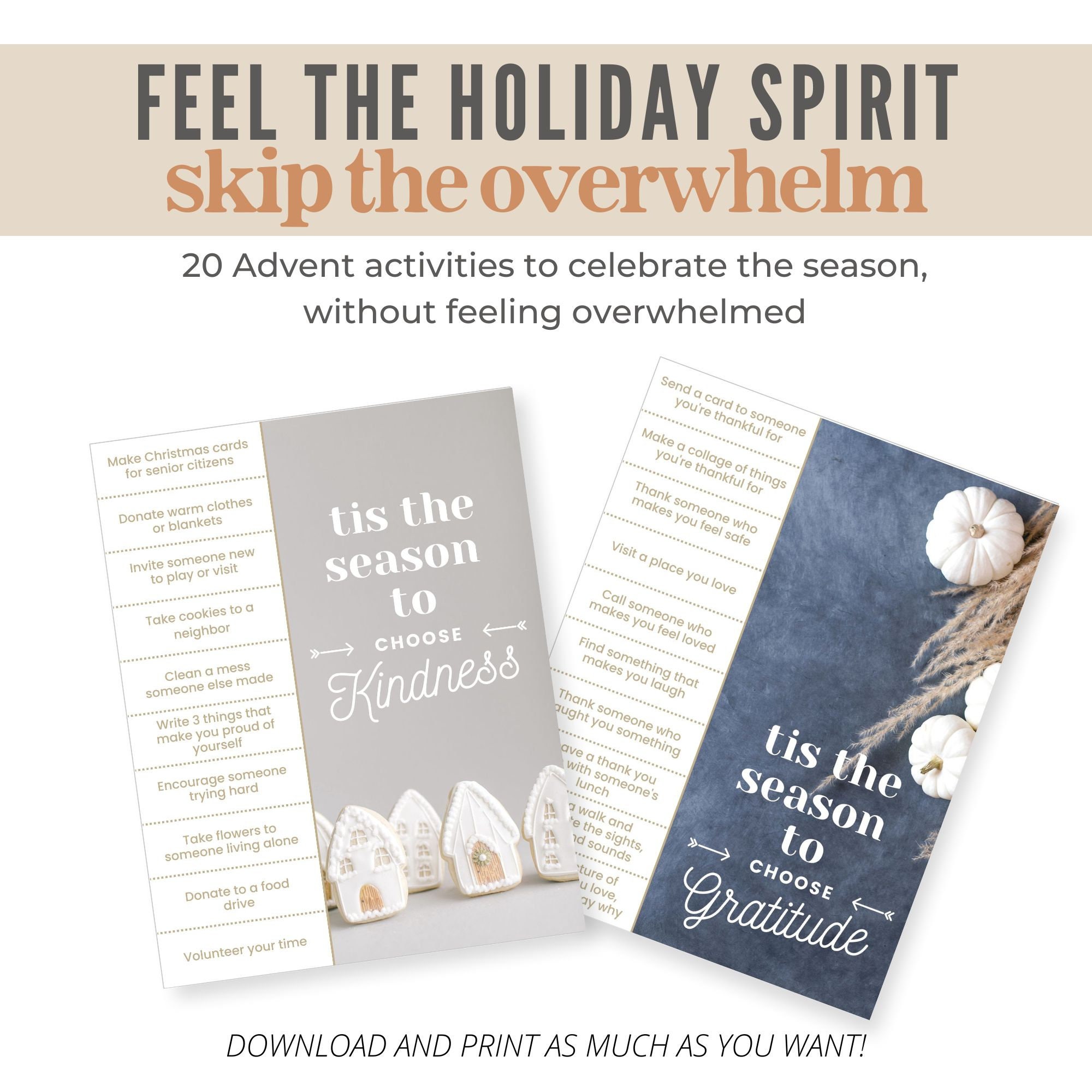 Printable Advent Activities for Kids, Fun Tear-off Christmas Activities ...