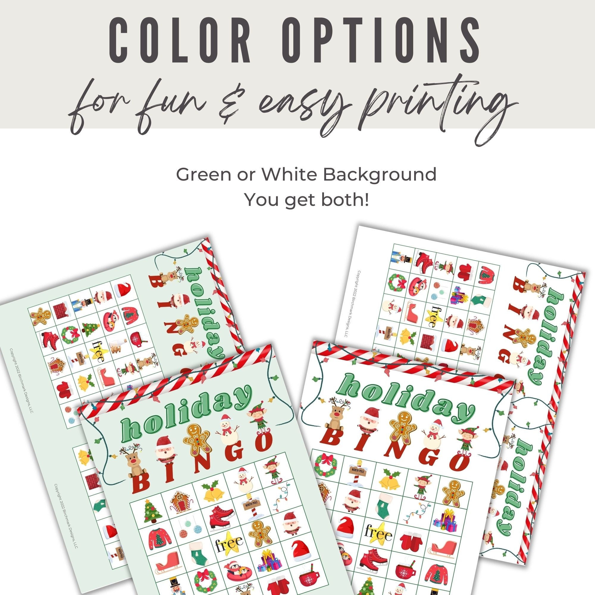 Printable Christmas Bingo for Kids, Game for School Holiday Party, 30 ...