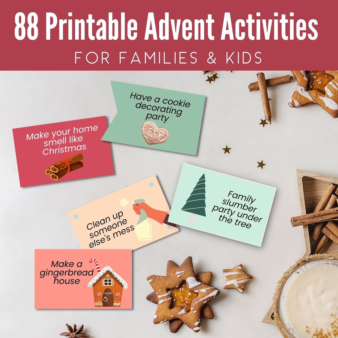 Printable Advent Activity for Kids and Families, DIY Kids Advent ...