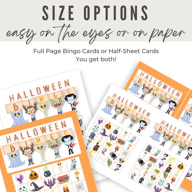 Printable Halloween Bingo for Kids Game for School Harvest - Etsy