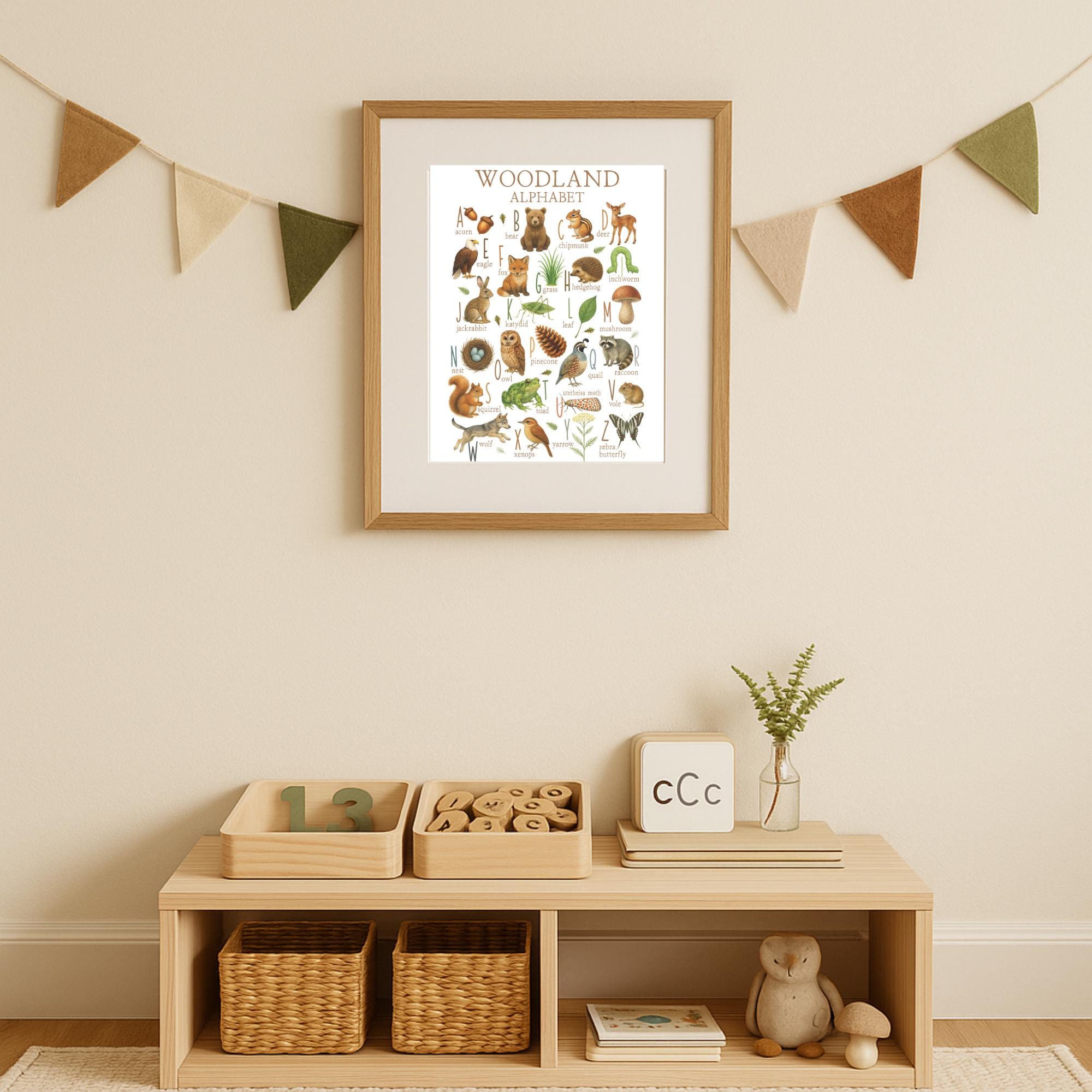 Woodland Alphabet Early Learning Printable, Gentle Classroom or Forest ...