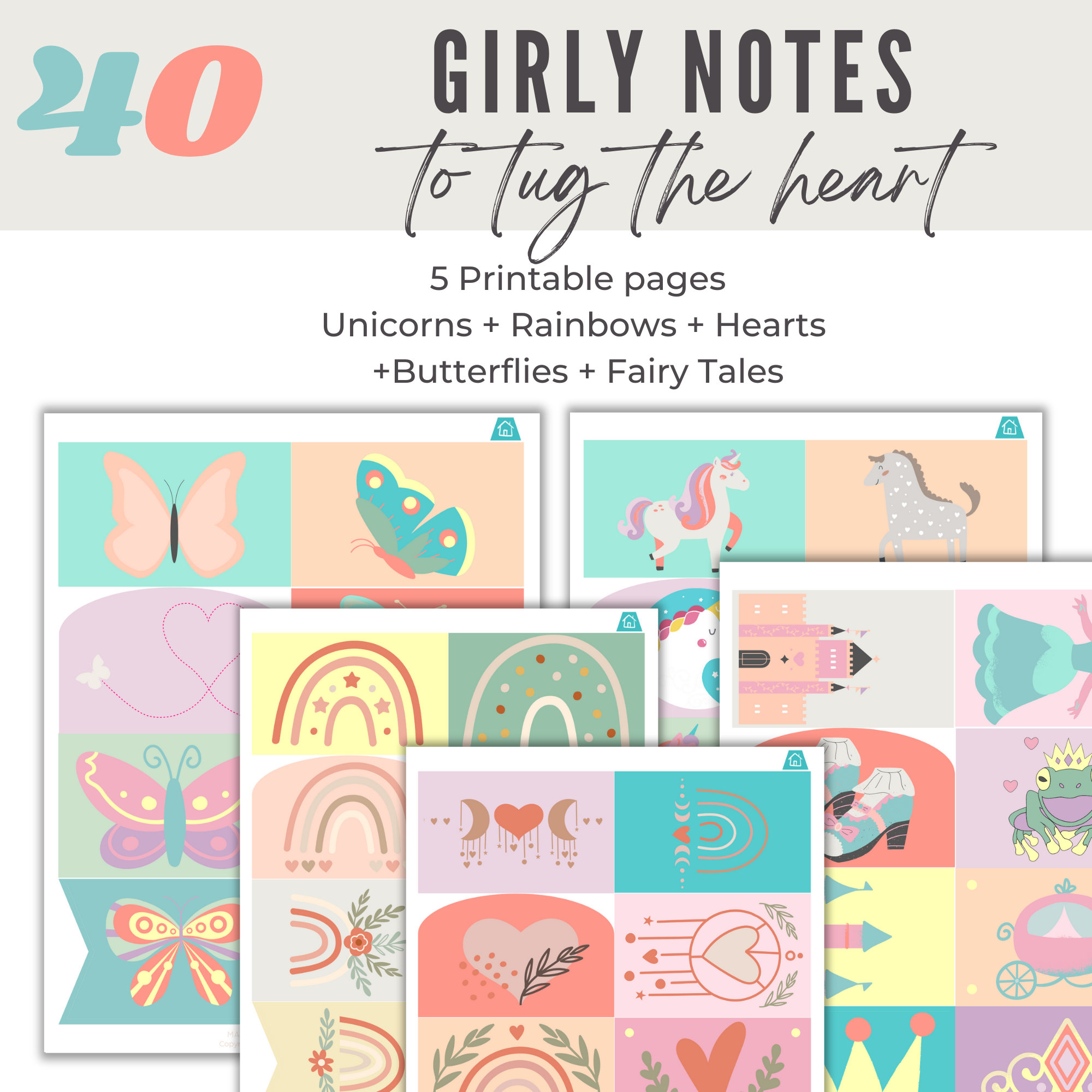 Printable Lunchbox Notes for Preschool and Kindergarten Boys and Girls ...