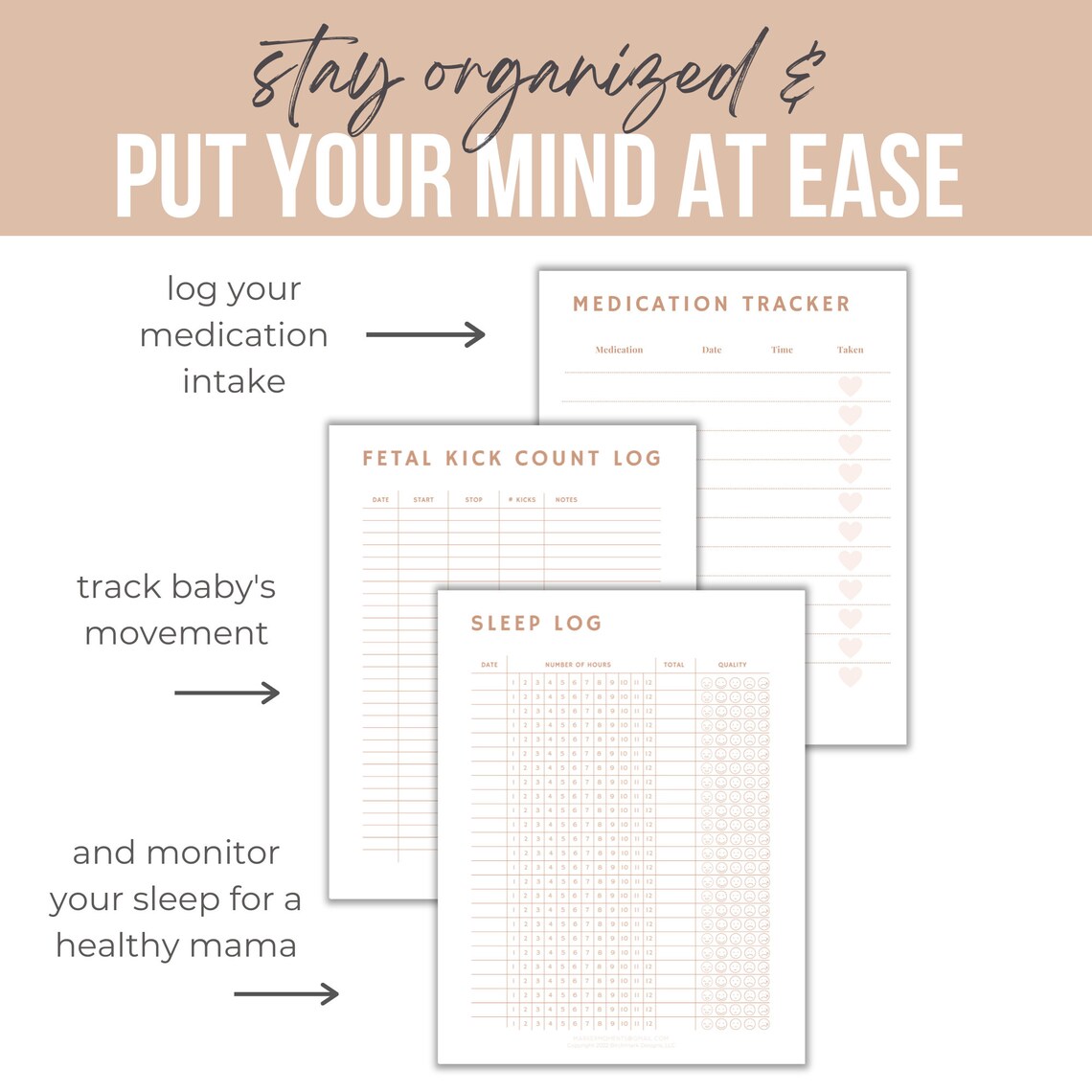 Medical Information Planner for Pregnant Moms, Printable Birth Plan for ...