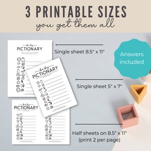 Printable Baby Shower Pictionary Game, Baby Sprinkle Activity, Gender ...