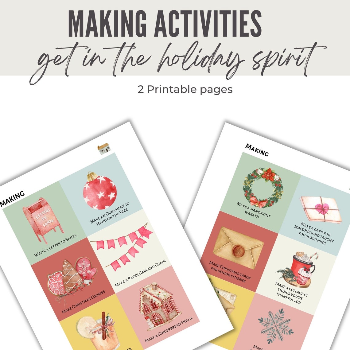 Printable Advent Activity for Kids and Families DIY Kids - Etsy