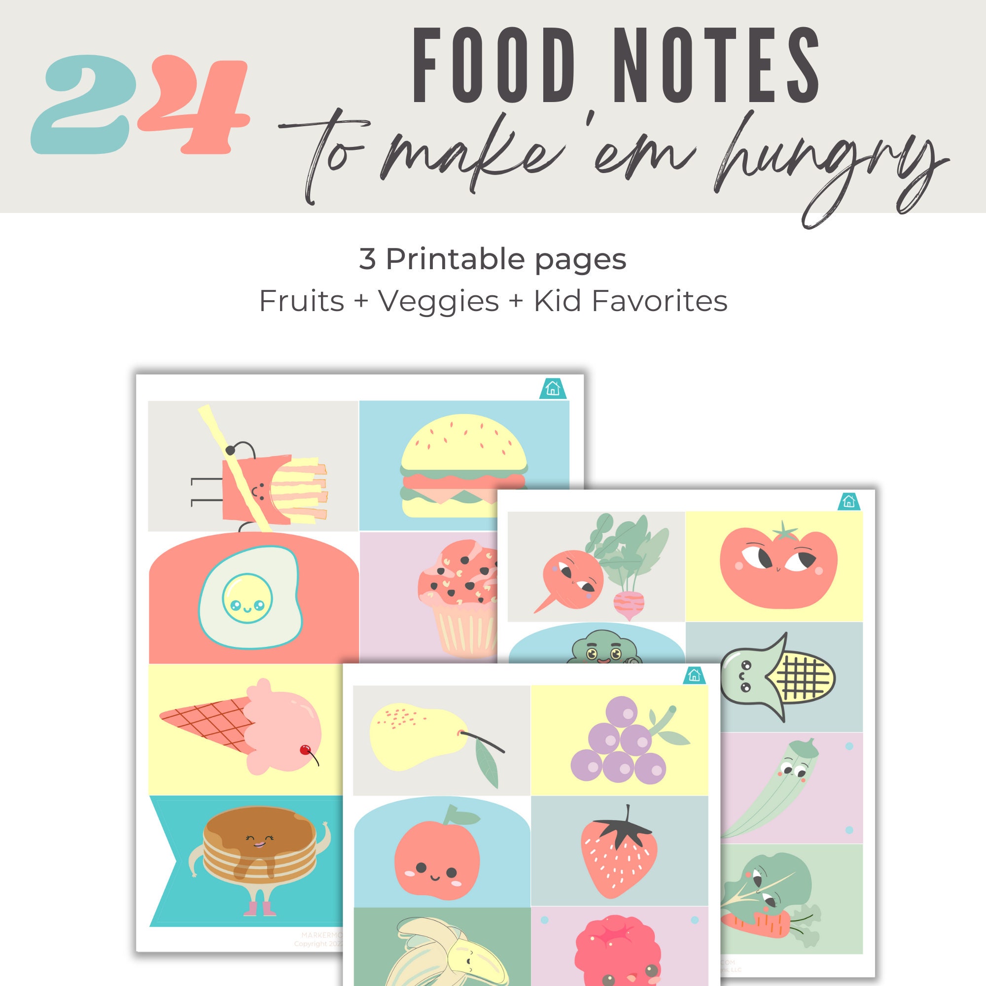 Printable Lunchbox Notes for Preschool and Kindergarten Boys and Girls ...