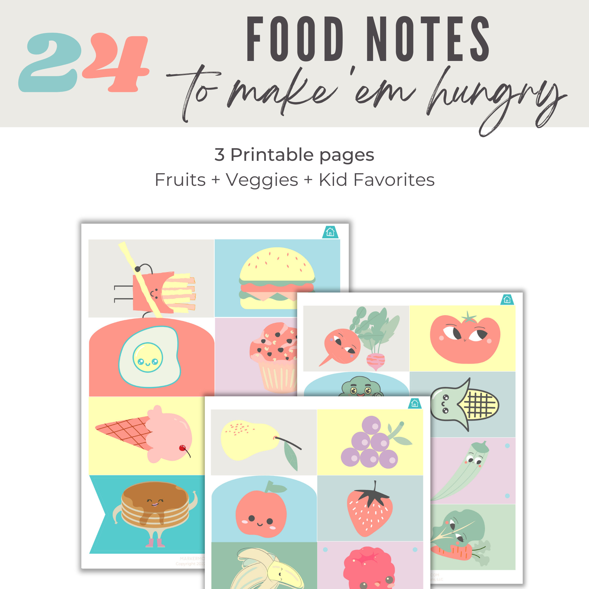 Printable Lunchbox Notes for Preschool and Kindergarten Boys and Girls ...