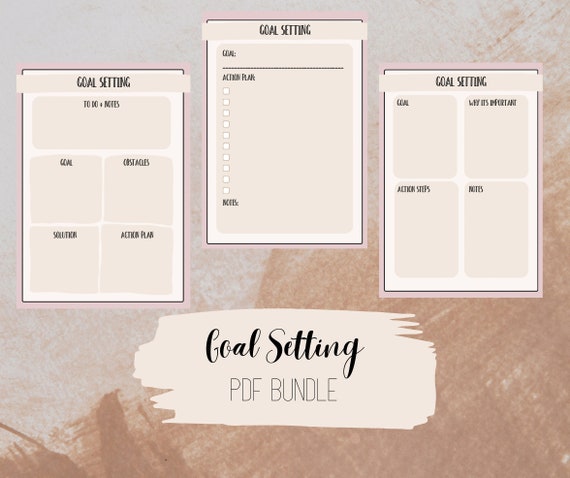 Goal Setting PDF Planning Sheet Monthly Goals Life - Etsy