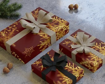 Burgundy Wrapping Paper - Etsy