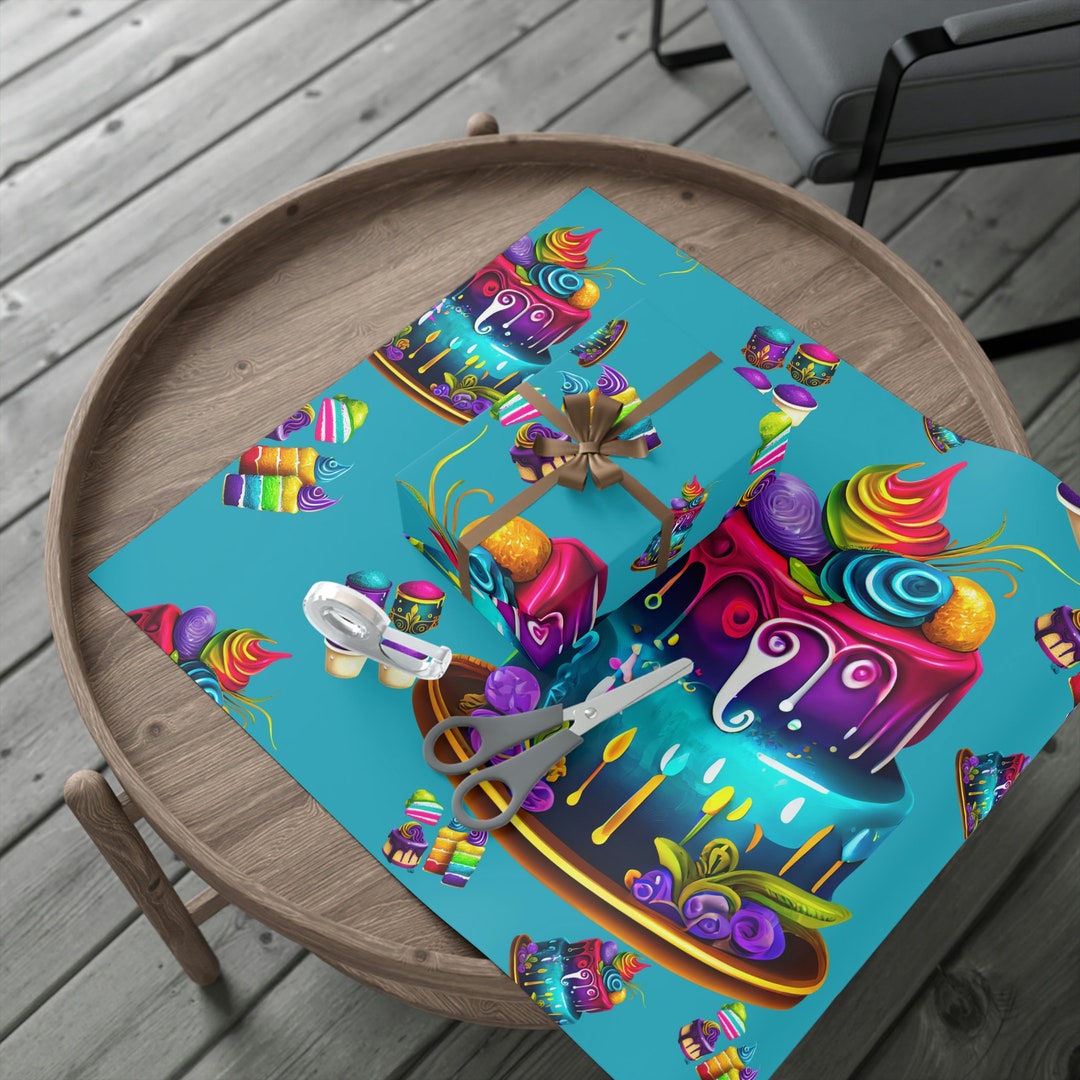 Bright Colors Cake Wrapping Paper | Bridal Showers| Weddings ...