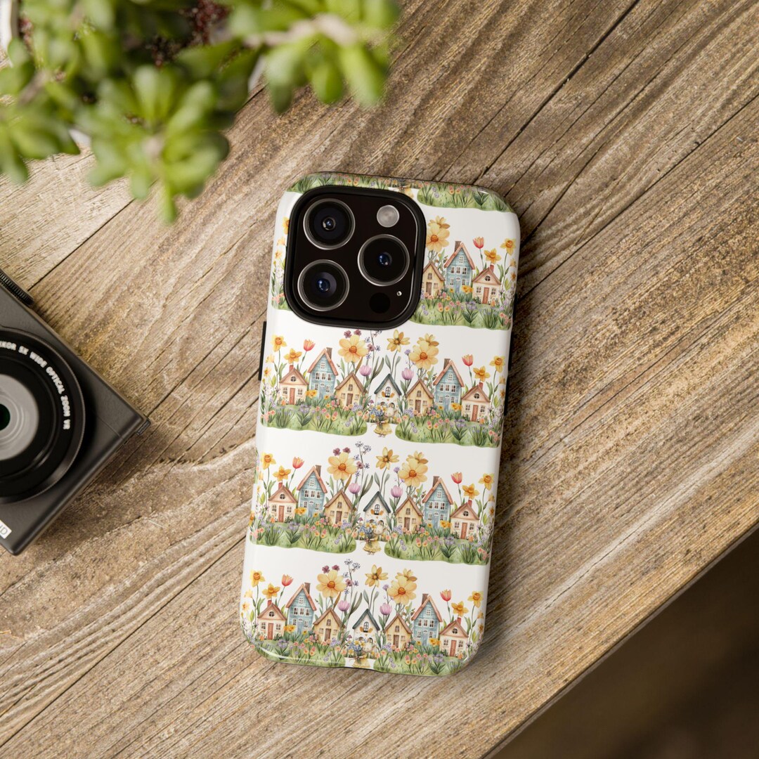Watercolor Floral House Phone Case: Protective Spring Cover - Etsy