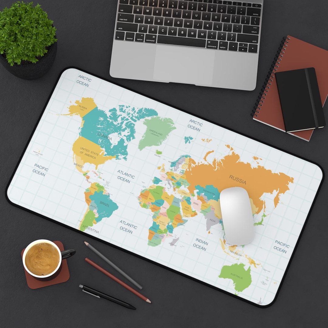 Discover the World Map Desk Pad, Learn, and Plan at Your Desk| Map Desk ...