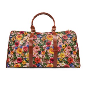 Travel Bag, Vibrate Flowers Design, Floral Carry-on, Waterproof Duffel ...