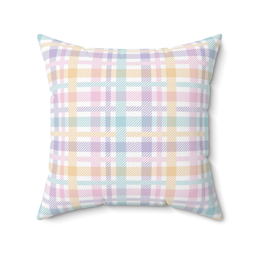 Pastel Plaid Premium Comfort Pillow Luxuriously Soft for a Great Home ...