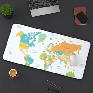 Discover the World Map Desk Pad, Learn, and Plan at Your Desk| Map Desk ...