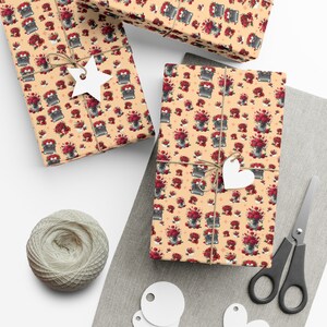 Luxurious Rose Print Wrapping Paper Ideal for Romantic Gifts, Weddings ...