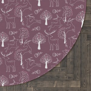 Housewarming Gift Deer Mauve Pastel Round Rug Perfect for Adding a ...