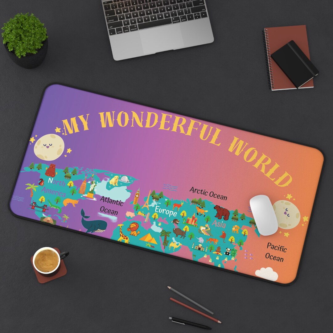 My Wonderful World Desk Pad, Learn, and Plan at Your Desk| Map Desk Pad ...