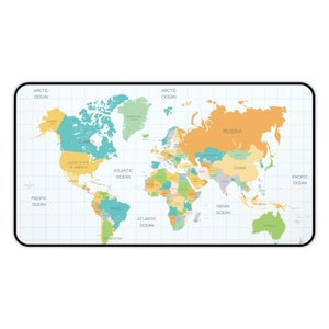 Discover the World Map Desk Pad, Learn, and Plan at Your Desk| Map Desk ...
