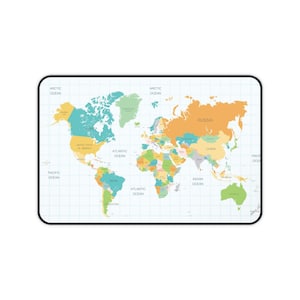 Discover the World Map Desk Pad, Learn, and Plan at Your Desk| Map Desk ...