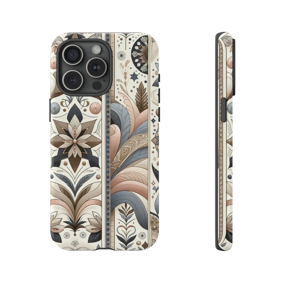 BOHO Phone Case Pastel Floral Illusion Phone Case Elegant Durable ...