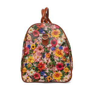 Travel Bag, Vibrate Flowers Design, Floral Carry-on, Waterproof Duffel ...