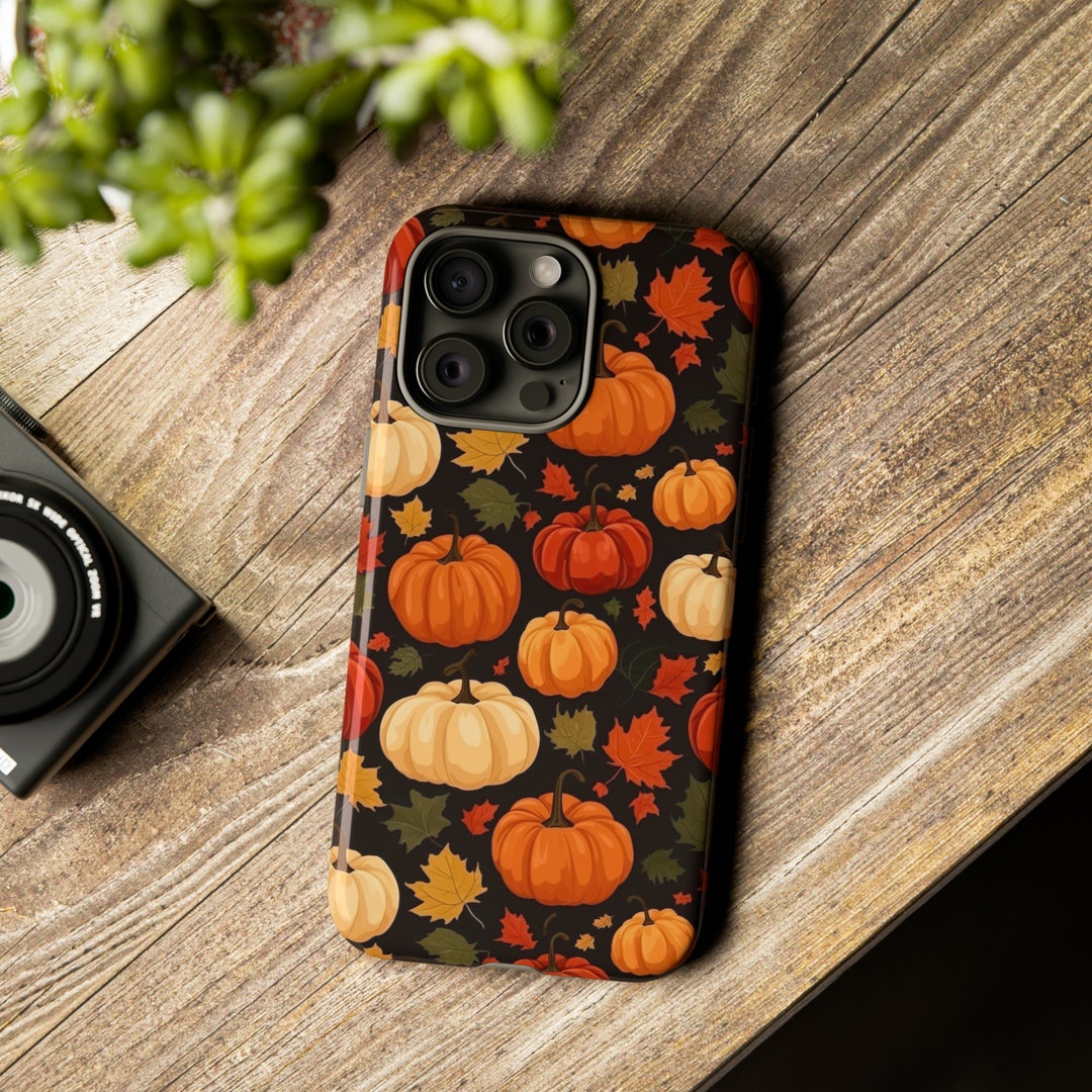 Fall Pumpkins and Leaves iPhone and Samsung Case Fall Foliage Delight ...