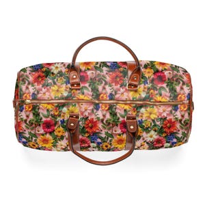 Travel Bag, Vibrate Flowers Design, Floral Carry-on, Waterproof Duffel ...