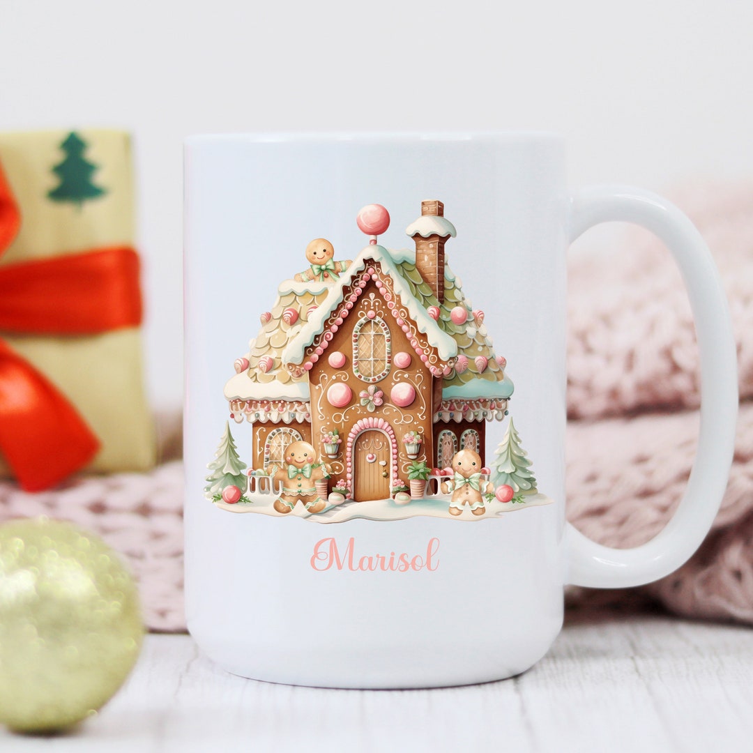 Personalized Gingerbread House Christmas Mug Cozy Sips Gingerbread ...