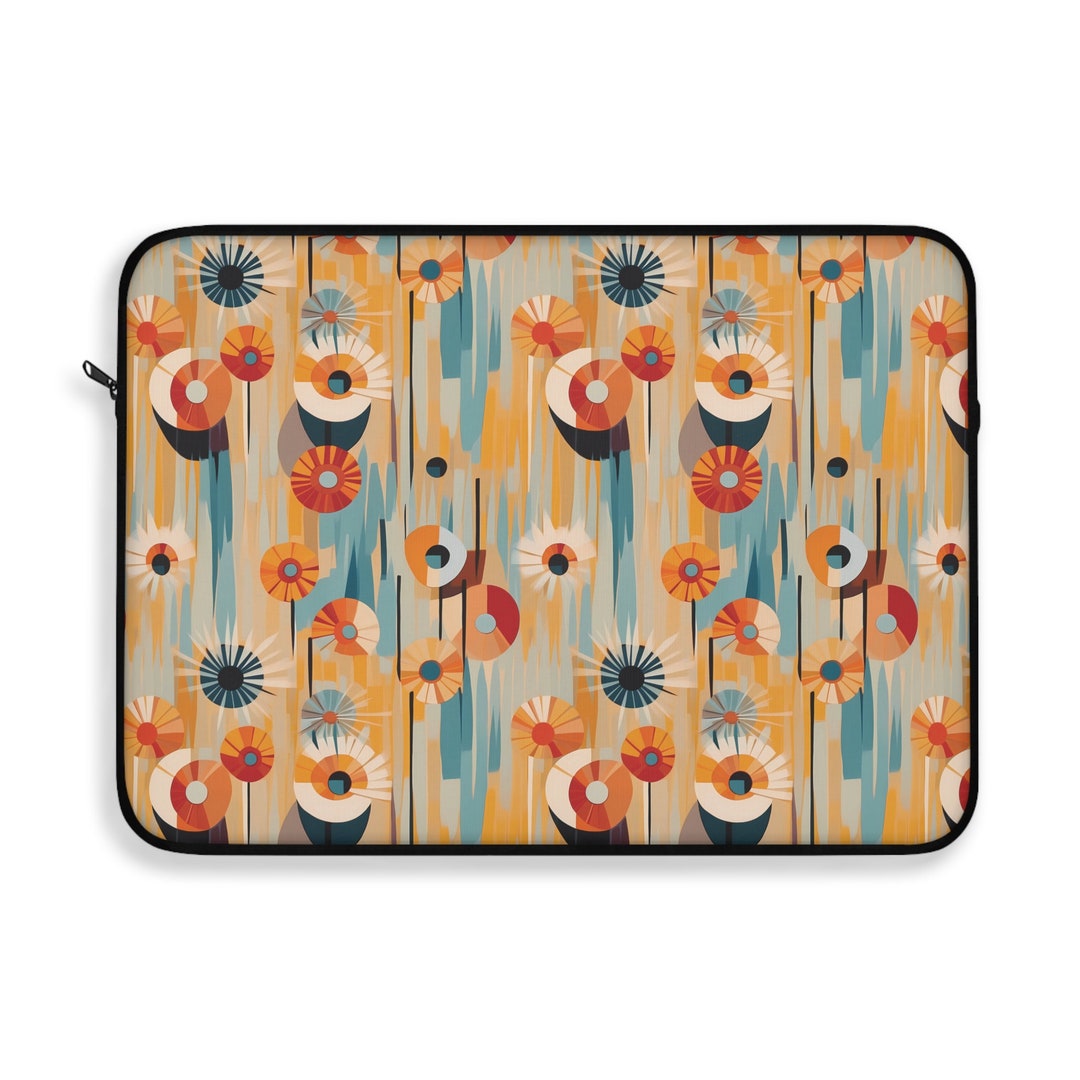 Abstract Floral Laptop Sleeve: Modern Art Cover for 13" & 15" Laptops ...