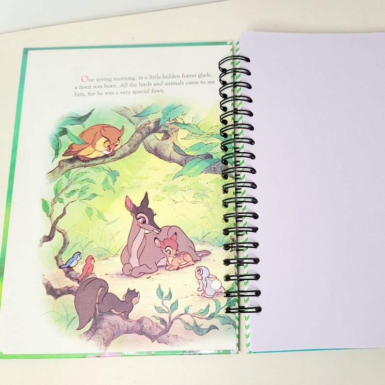 Bambi Sketch Book, Upcycled Storybook Into a Journal, Disney Notebook ...