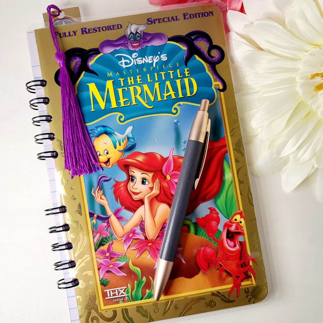 The Little Mermaid Journal,upcycled VHS Notebook,disney Autograph Book ...