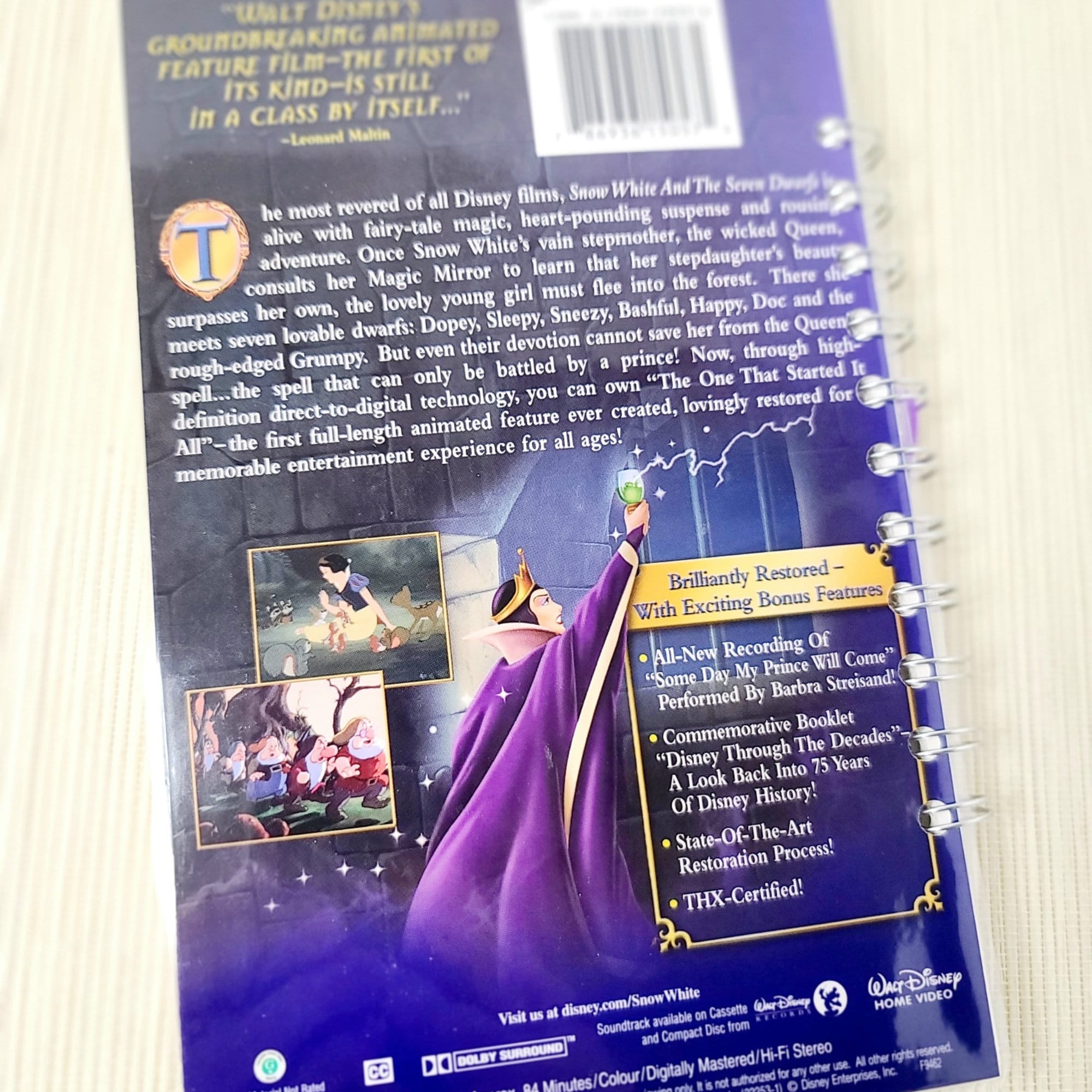 Snow White Journal,upcycled VHS Notebook,disney Autograph Book,princess ...